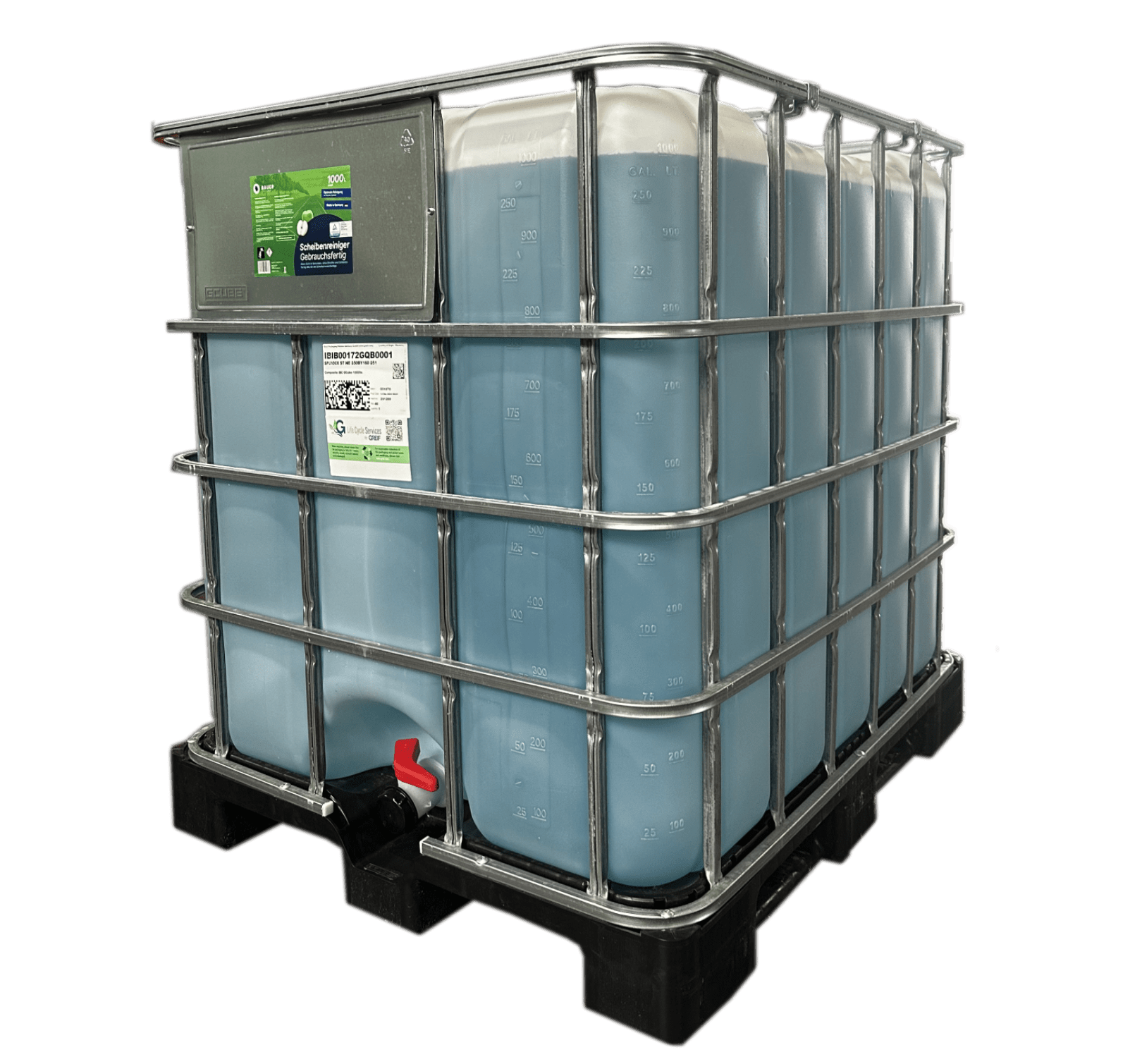 Bauer Blue - Window cleaner 1,000L IBC container ready to use - apple ...